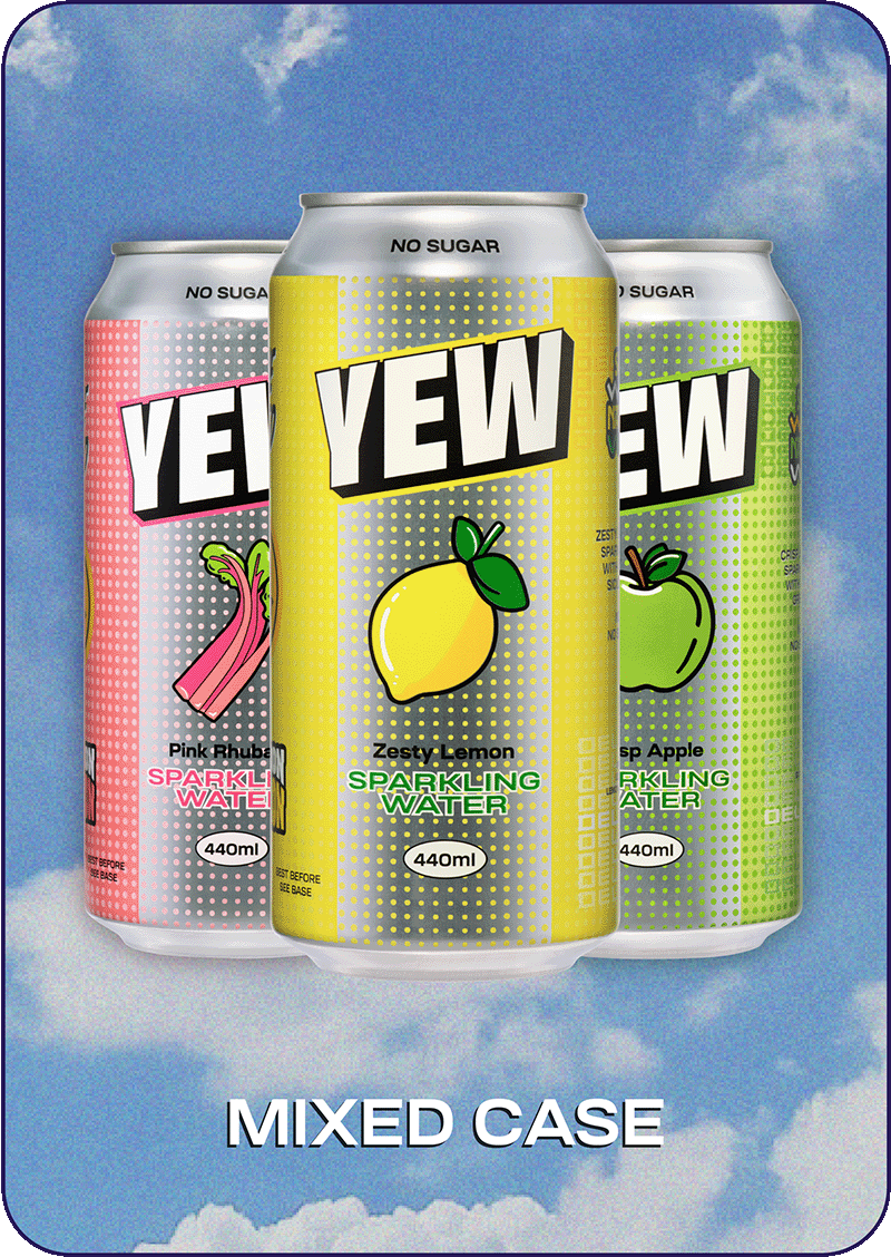 YEW Super Natural Sparkling Water | Bold Fruit Flavour